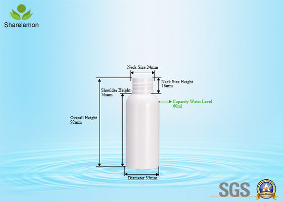 60ml PET Plastic Fine Mist Spray Bottle For Cosmetic Liquid Packing
