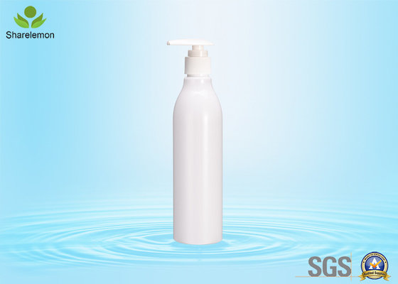 300ML Eco-friendly White Empty Round PET Plastic Bottle For Shower Gel