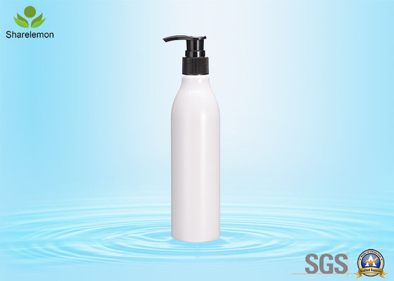 300ML Eco-friendly White Empty Round PET Plastic Bottle For Shower Gel
