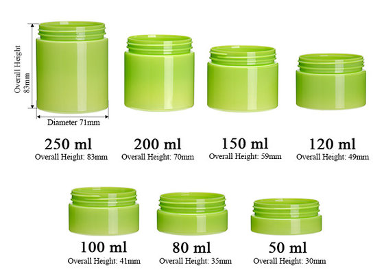 120ml Round Shaped Emtpy Pet Plastic Cream Jars for Cosmetic