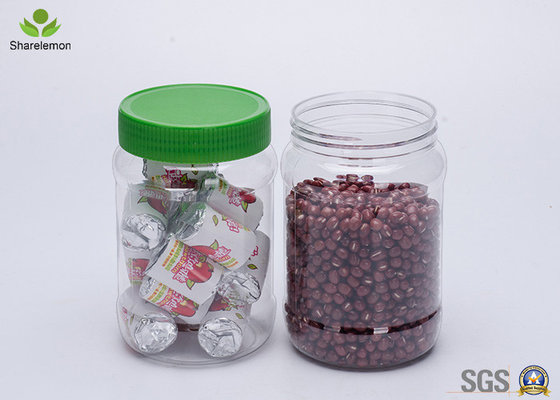 70 x 121  Recyclable Plastic Food Bottle With Green Cap for Food Packaging