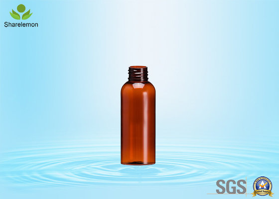 100ml Clear Plastic Cylinder Bottles Press Cap For Hotel Shampoo