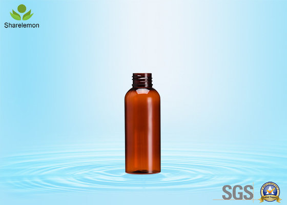 100ml Clear Plastic Cylinder Bottles Press Cap For Hotel Shampoo