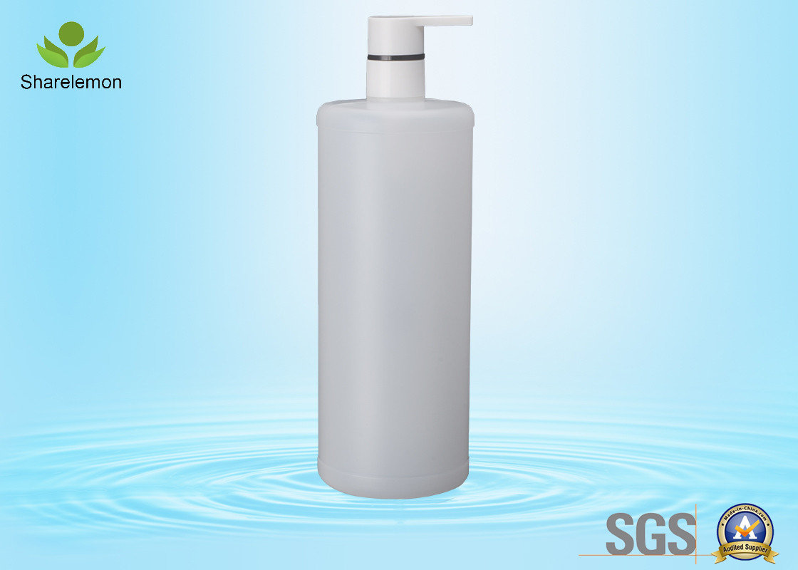 950ml PE Witte Cilinder Plastic Container met Pomp voor Shampoo/Douchegel