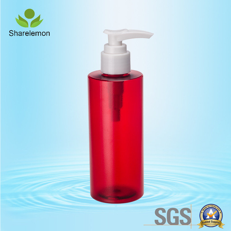 200ml Red Empty Travel Size Bottles For Children Body Lotion Care