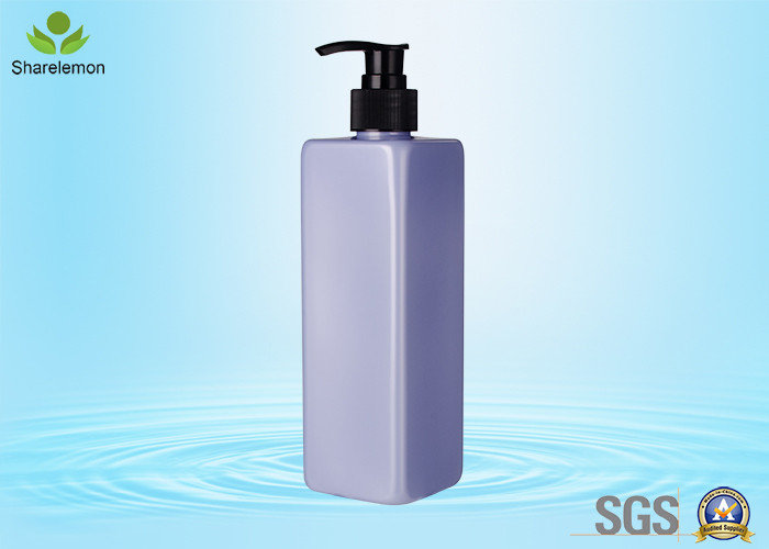 Square Shape Plastic Shampoo Pump Bottles with Pressure Pump for Shampoo 480ml