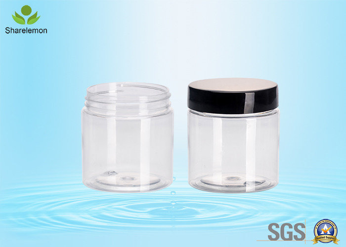 120ml Transparent Plastic Cream Jar with Black Lid for BB Cream Packing