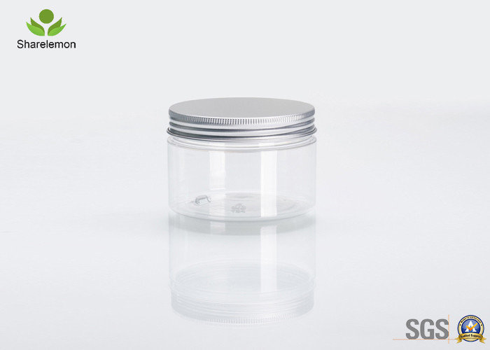 250g Plastic Cosmetic Containers / Plastic Cream Jars with Aluminum Lids for Mask