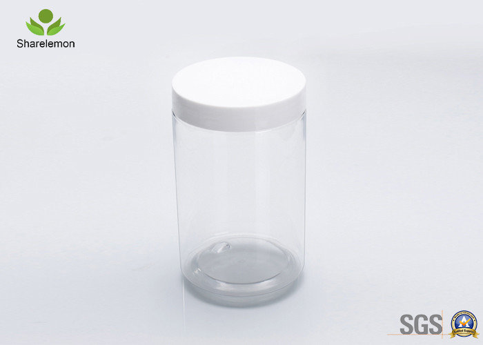 800ml Clear Plastic Cream Jars Plastic Food Storage Container with White Caps