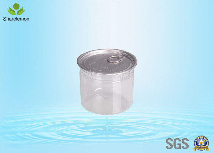 360ml Clear Empty Plastic Cosmetic Jars with two Caps for Food Packaging