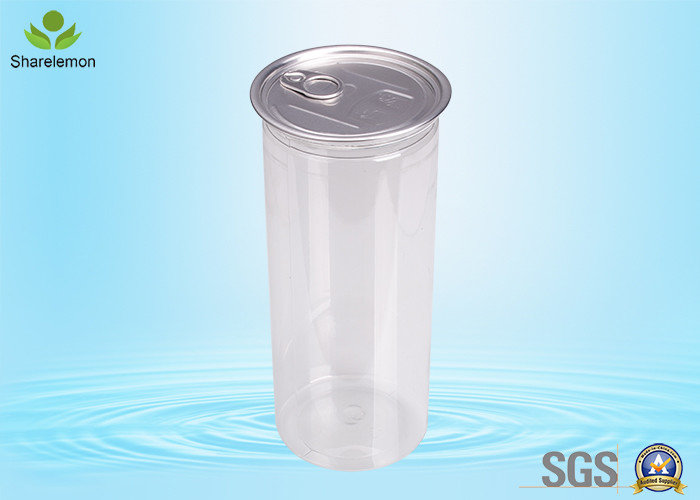 1030ml Transparent Plastic Food Jar for Dry Food Packing with Pop - Top Lid