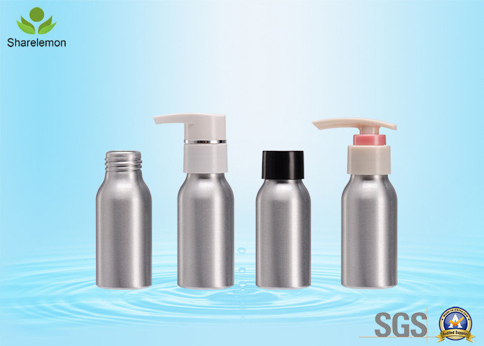 50ml Sliver Colored Aluminum Cosmetic Spray  Bottle with Screw Cap or Pump Sprayer