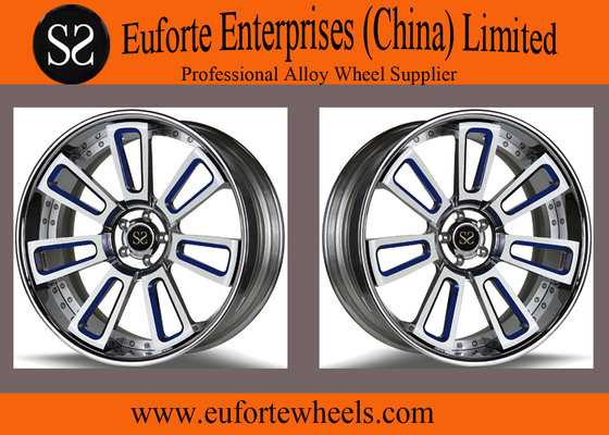 Susha Wheels - Polished Blue Windows Forged Wheels Painted Polished