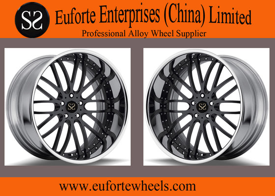 SS wheels - Gloss Black Machining Flange Forged Modular Wheels 2 . 5 Inch Lip Depth