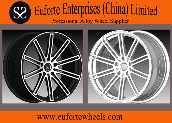 SS wheels - 10 Spoke 18 " Hyper Silver Black Face 1 Piece Forged Alloy Wheels 6 , 5, 4 Hole