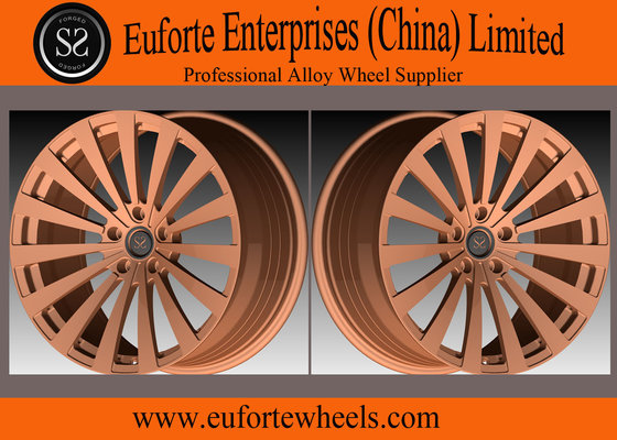 SS wheels-Bronze Multiple - Spoke 1 Piece Forged Wheels Aluminum Alloy  6061 - T6 Material