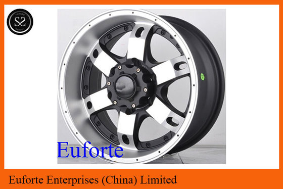 15inch 16inch Black Custom Off Road Truck Wheels , Alloy Wheel Rims
