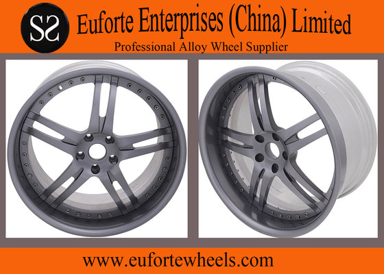 4 . 5 inch Depth Lip Black Surface A6061 Forged Wheels 4 / 5 Holes Styling Caps