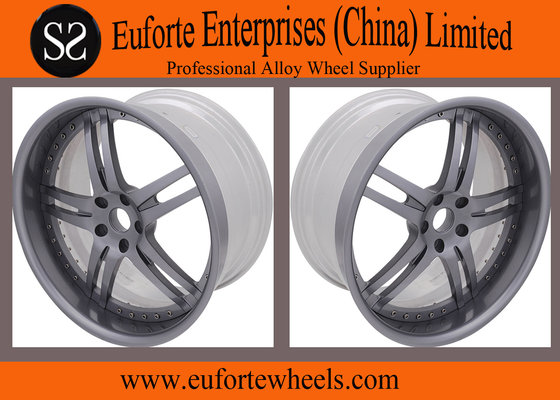 4 . 5 inch Depth Lip Black Surface A6061 Forged Wheels 4 / 5 Holes Styling Caps