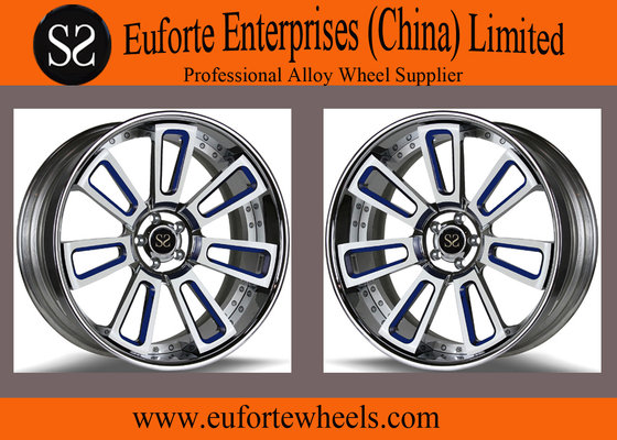 Susha Wheels - Polished Blue Windows Forged Wheels Painted Polished