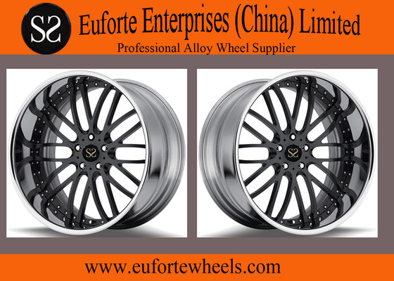 SS wheels - Gloss Black Machining Flange Forged Modular Wheels 2 . 5 Inch Lip Depth