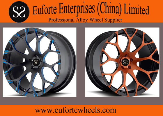 Susha Wheels 1PC Gloss Black Orange Coating Forged Alloy Wheels 98 - 120mm PCD