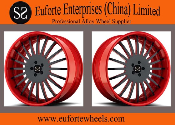Susha wheel - Red Black Concave Wheels Spokes Forged Wheels Bouble Color Polish