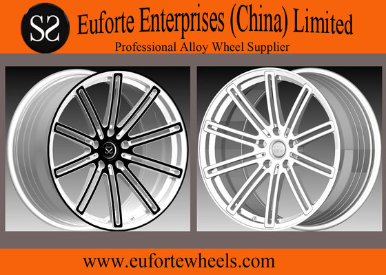 SS wheels - 10 Spoke 18 " Hyper Silver Black Face 1 Piece Forged Alloy Wheels 6 , 5, 4 Hole