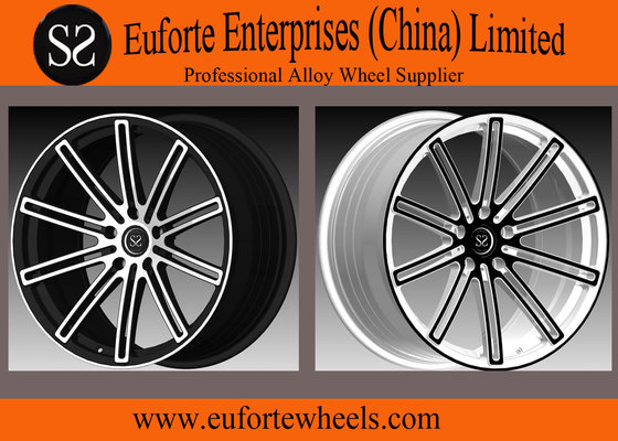 SS wheels - 10 Spoke 18 " Hyper Silver Black Face 1 Piece Forged Alloy Wheels 6 , 5, 4 Hole