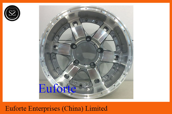 15inch 16inch Black Custom Off Road Truck Wheels , Alloy Wheel Rims