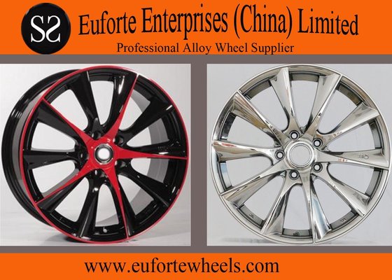 After Market Car Wheel Rims With Black Plus Red Electrophoresis