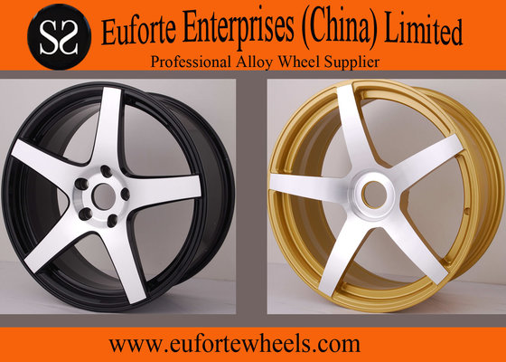 5 Spokes Golden 18"  to 20"  Aluminum Forged Wheels / Audi Wheel Rim