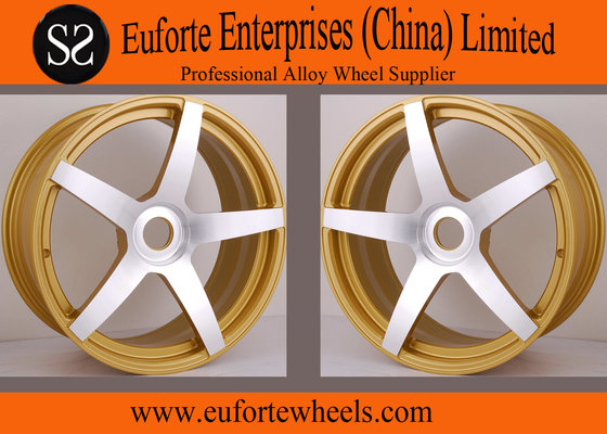 5 Spokes Golden 18"  to 20"  Aluminum Forged Wheels / Audi Wheel Rim