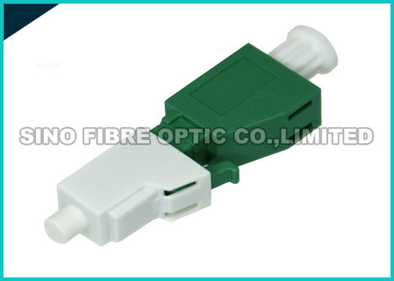 Green Plug In Attenuator 5dB , LC-APC Port Single Mode Fiber Attenuator