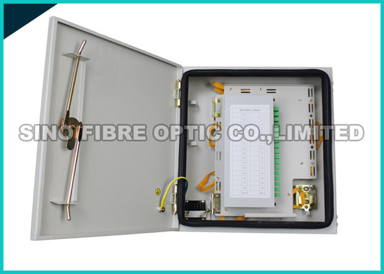 24 Capacity Fiber Optic Distribution Box Outdoor Filleted Corner FC / SC Adapters