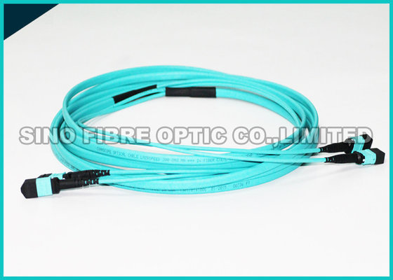 100 Gig 24 Array MPO - MPO Fiber Optic Cable OM3 Male Pinned For Gigabit Ethernet