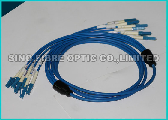 Optic Armored Blue Jacket SC To LC Fiber Jumper Cables 4 Cores Outdoor Assembly