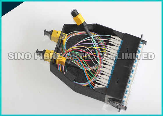 Pre Terminated Yellow Fiber Optic Assembly MTP MPO Cassettes LC Connector