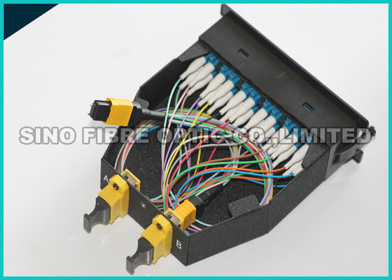 Pre Terminated Yellow Fiber Optic Assembly MTP MPO Cassettes LC Connector