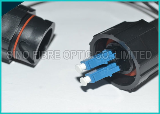 PEI Black ODVA LC Armored Duplex 5.0mm Cable Fiber Optic Assembly