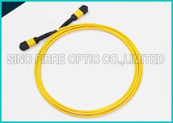 40Gbps 3.0mm 12 Array MPO to MPO Singlemode SMF-28e Fibre Optical Riser Rated Patch Cable