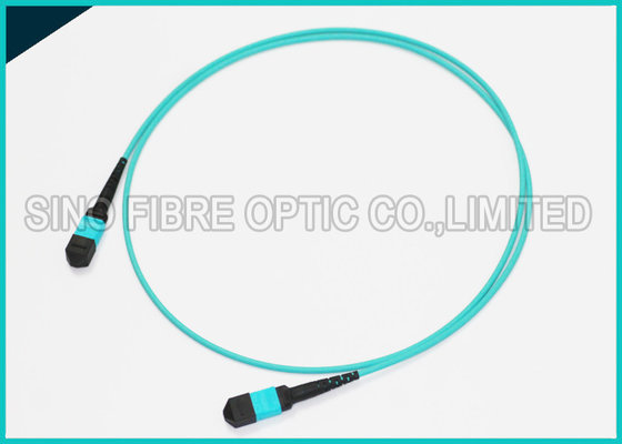 4.5mm Dual Jacket 12 Cores Singlemode Fiber Optical MTP Pre - terminated OFNR Jacket Jumper