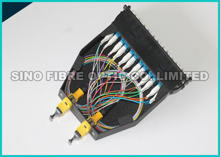 Pre Terminated Yellow Fiber Optic Assembly MTP MPO Cassettes LC Connector