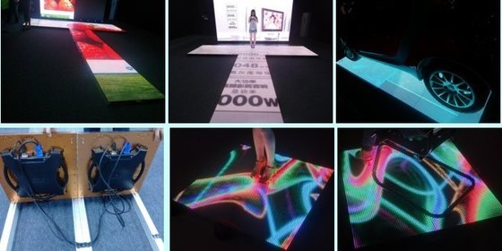 Indoor P6.25mm Interactive LED Floor Tiles Stage LED Screen Customized