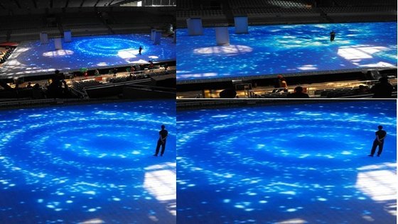 Indoor P6.25mm Interactive LED Floor Tiles Stage LED Screen Customized