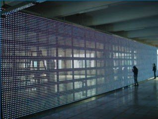 Rental Transparent P37 Outdoor LED Curtain Display High Brightness