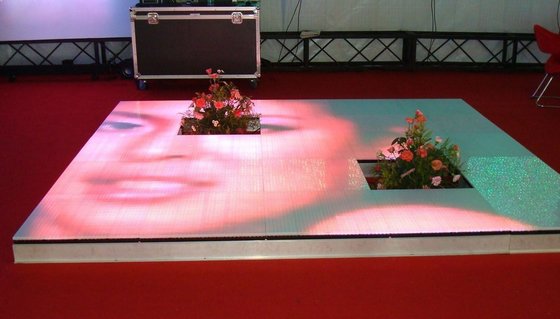 Indoor P6.25mm Interactive LED Floor Tiles Stage LED Screen Customized