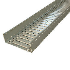 Enamel Paint Ventilated Cable Tray Corrosion Resistant Smooth Edges Grey Color