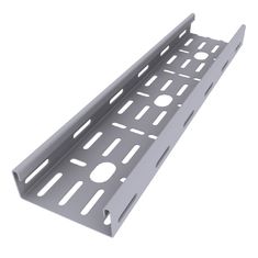 Enamel Paint Ventilated Cable Tray Corrosion Resistant Smooth Edges Grey Color