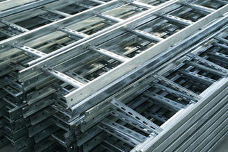 Heat Insulation Pre Galvanised Cable Tray , Light Duty Cable Tray Gray Color